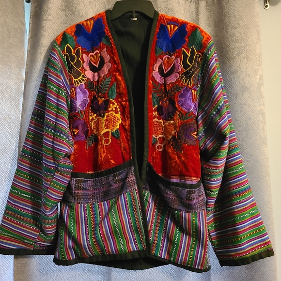 Vintage | Jackets & Coats | Vintage Guatemalan Art To Wear Boho ...